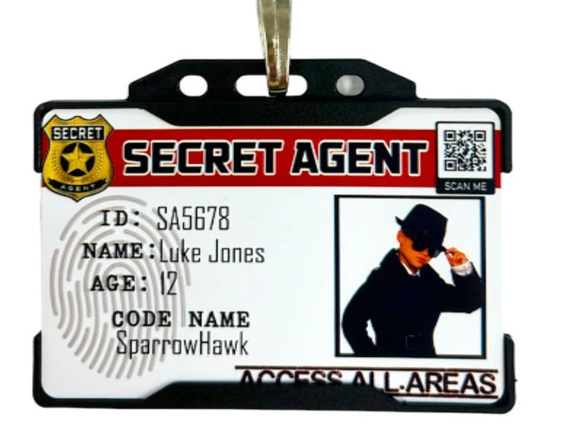 Secret Agent / Spy ID Card, Children - Personalised Name And photo ...