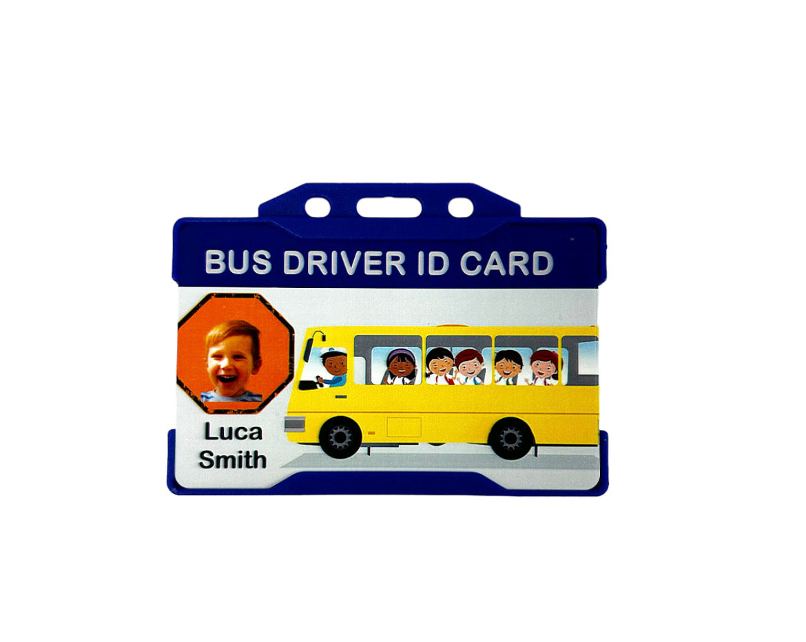 Children / Child Bus Driver Roleplay ID Card With Orange Lanyard - Per ...