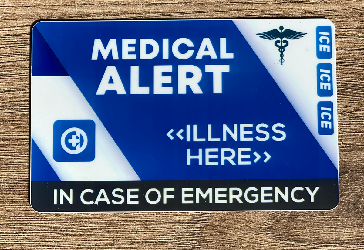 Custom Emergency Medical Alert ID Card – Cards And Tags UK Ltd