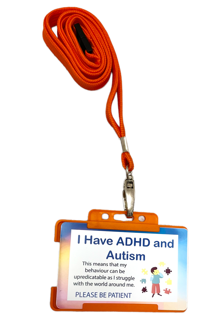 ADHD and Autism Awareness Card with Lanyard - Cards And Tags UK Ltd